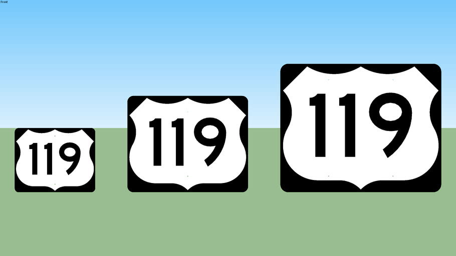 U.S. 119 Sign | 3D Warehouse
