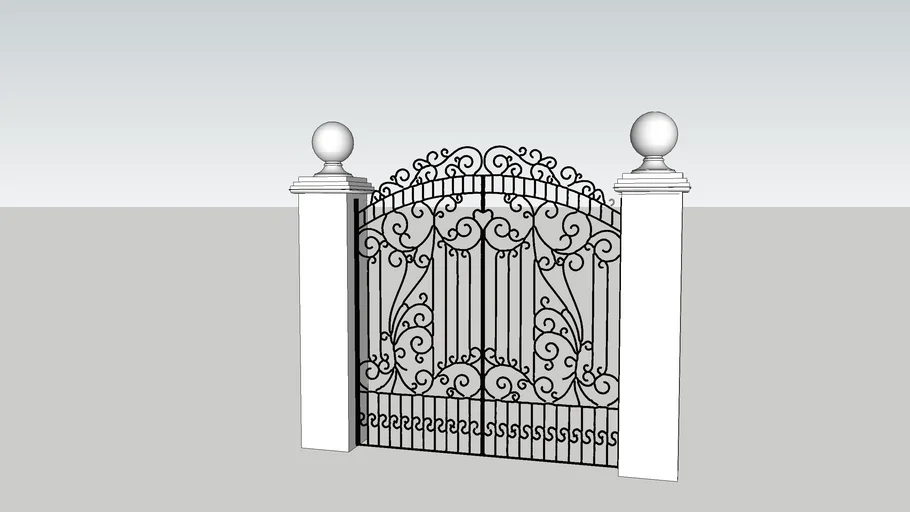 Entry Gate 3d Warehouse Gate 3d Model Buy Download 3dbrute