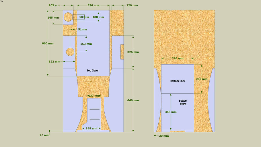 Revised 12.1 mini-HAAS Projector Cut-Out Diagram | 3D Warehouse