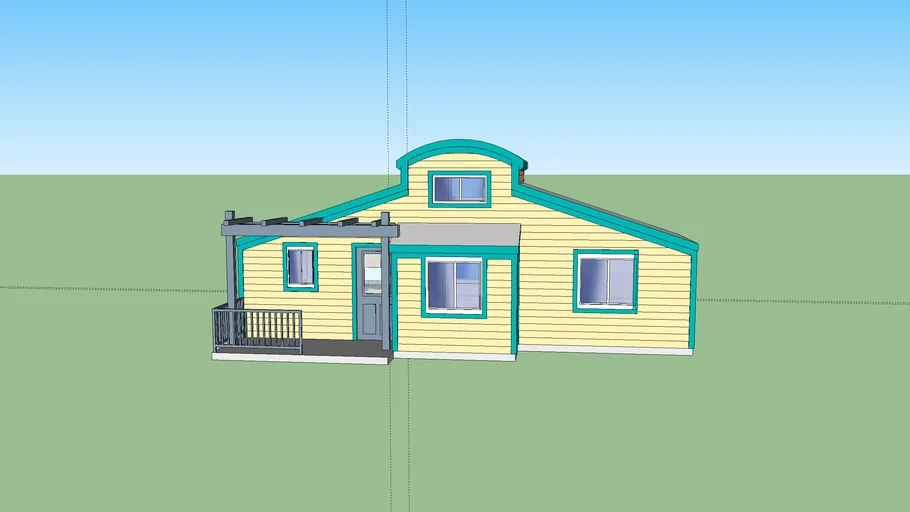 Quinn peach cottage left entry | 3D Warehouse