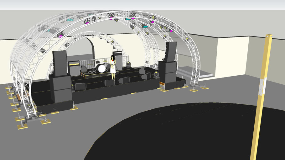 Swirzh Castle yard event setup V10-2 | 3D Warehouse