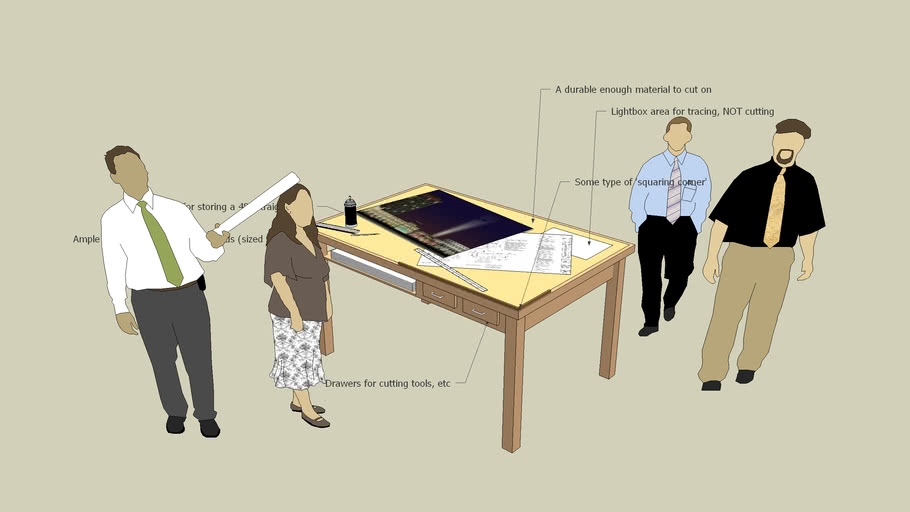 Cutting Table concept | 3D Warehouse