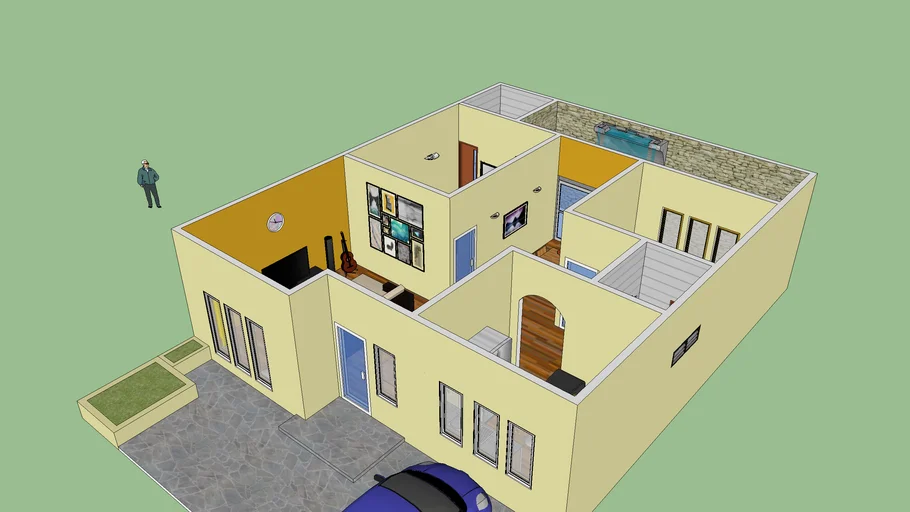 One Storey Fully Furnished House | 3D Warehouse