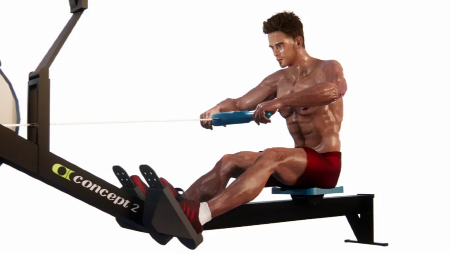 Man on Rowing Machine | 3D Warehouse