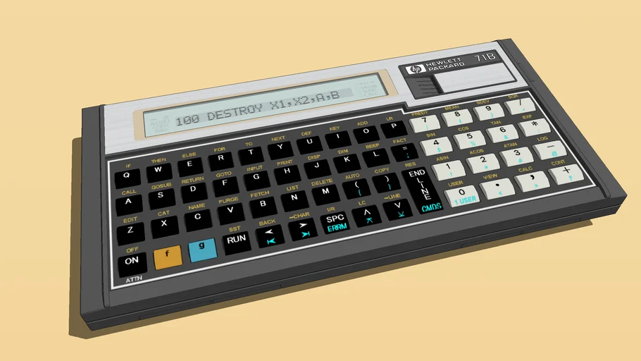 HP Pocket Computer HP-71B (1984:USA) | 3D Warehouse