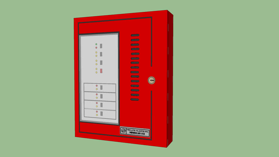 Fire-Lite Miniscan 112 fire alarm control panel | 3D Warehouse