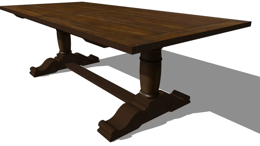 CHARTREUSE EXTENDABLE DINING TABLE, REF 562-8, Michel FERRAND | 3D ...