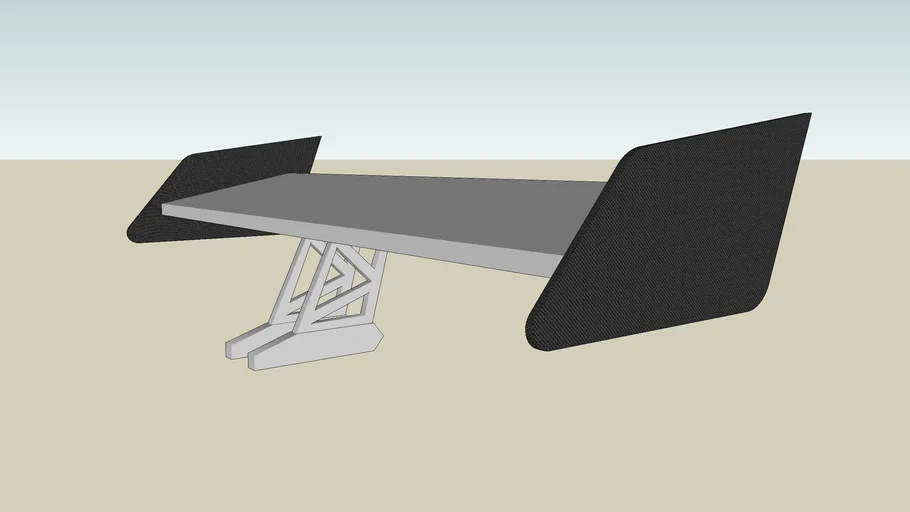 Dragster-Style Carbon Wing Spoiler | 3D Warehouse