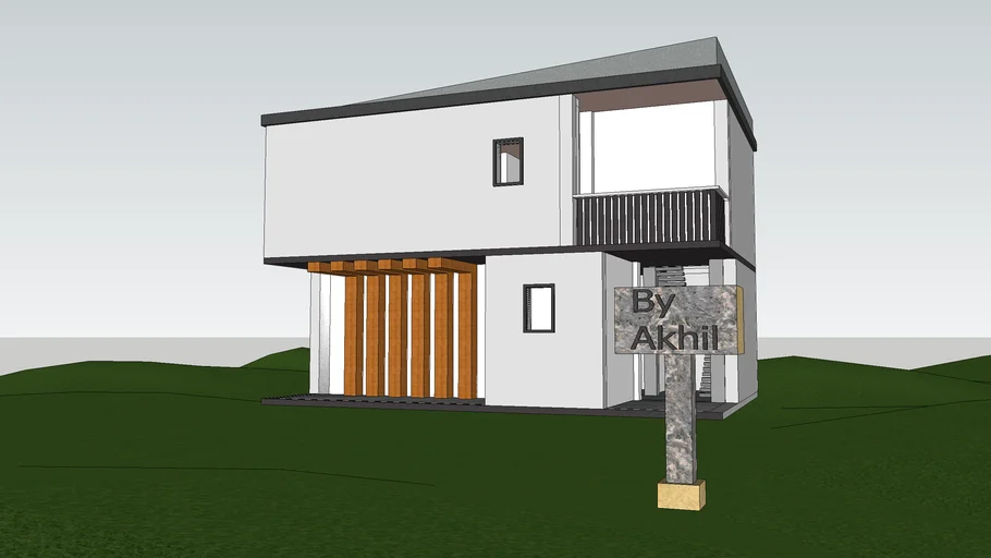 30*20 modern house with plan ! | 3D Warehouse