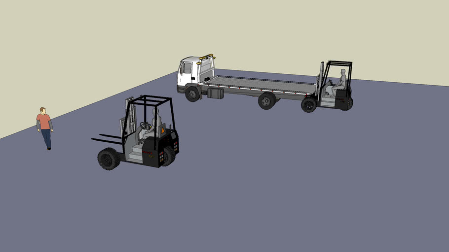 3 wheeled forklift | 3D Warehouse