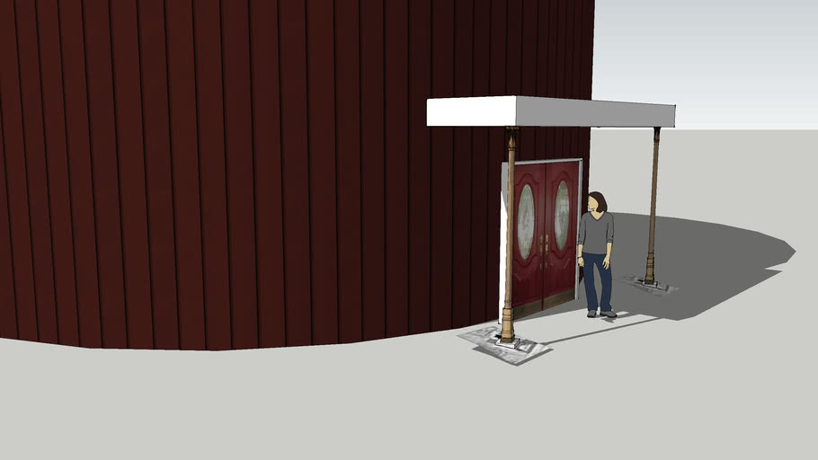 silo grain bin house entry double door | 3D Warehouse