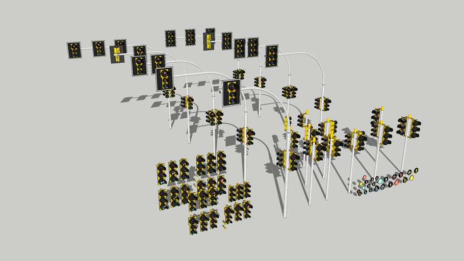 CVE Italian traffic signal set | 3D Warehouse