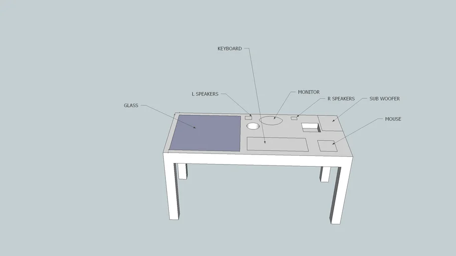 Computer Table | 3D Warehouse