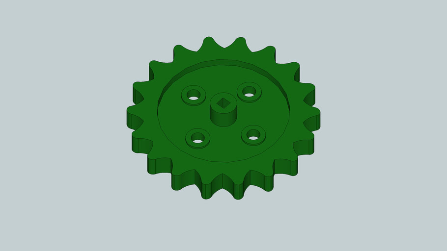 VEX 18 Tooth High Strength Sprocket | 3D Warehouse
