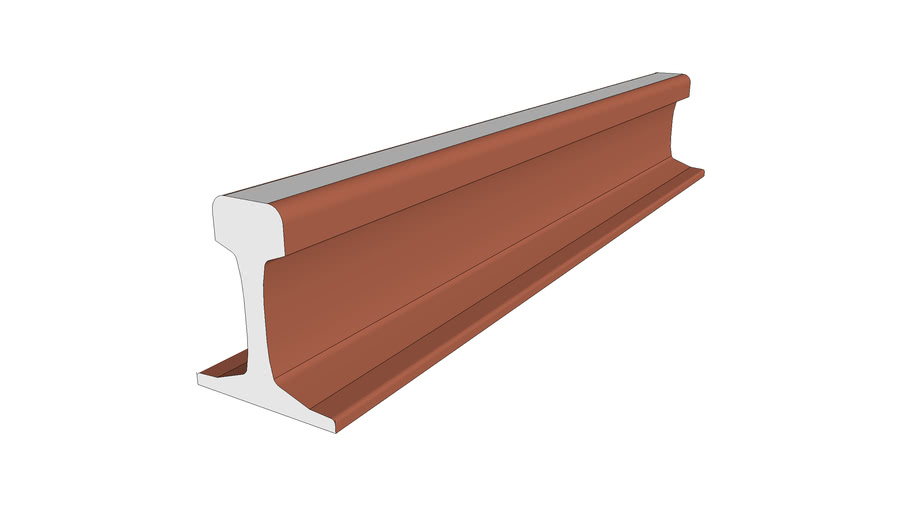 Rail UIC SNCF 60Kg Longueur 1m | 3D Warehouse