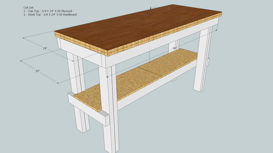 Simple Woodworking Bench | 3D Warehouse