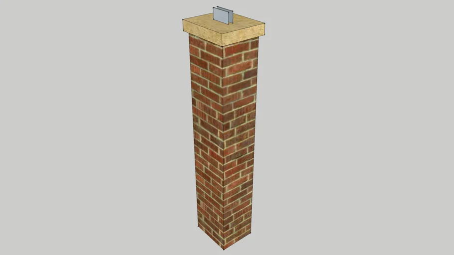 6' Brick Column w/ 6' I-Beam Connector | 3D Warehouse