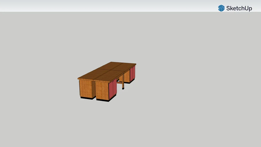Laboratory Working Table 12'x6' | 3D Warehouse
