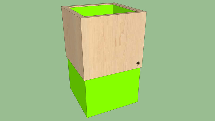 Modern Dustbin (Green) | 3D Warehouse