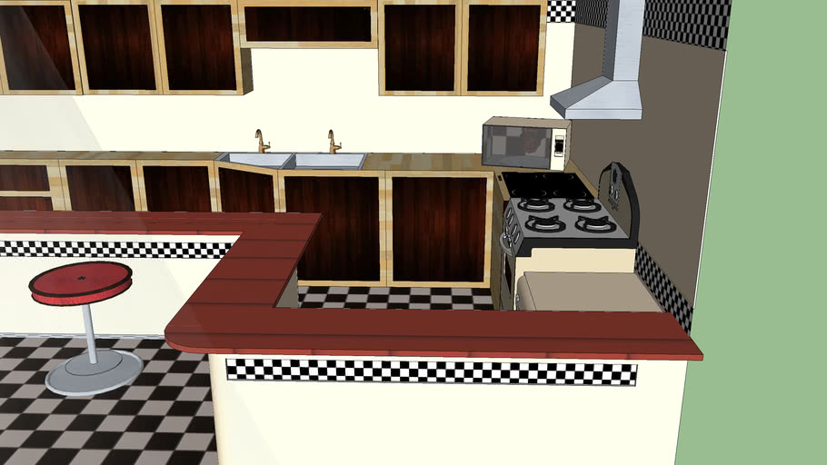 Retro Kitchen | 3D Warehouse