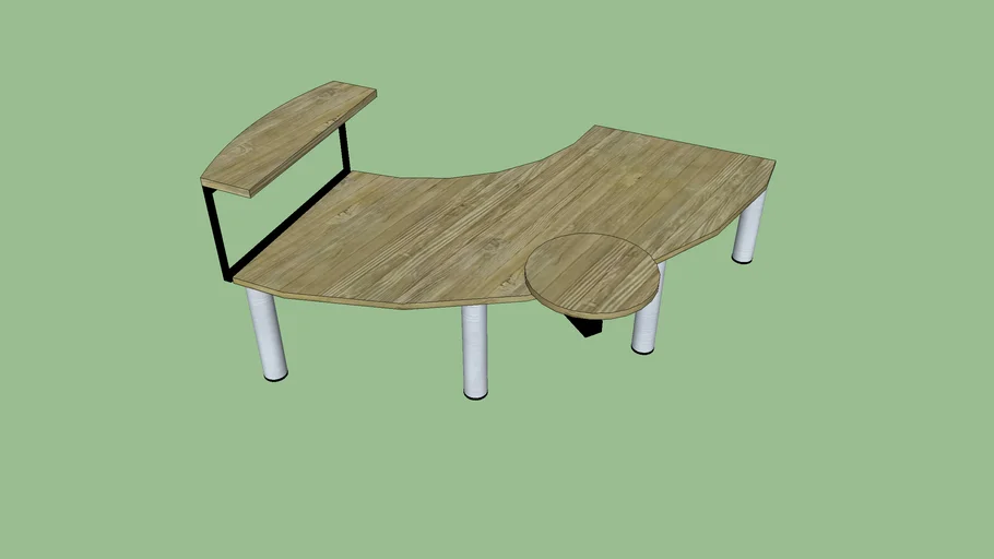 Tisch Viertelkreis Tabe Quadrant Desk Quadrant | 3D Warehouse