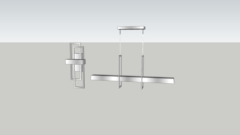 Modern Balance Beam LED Light Set | 3D Warehouse