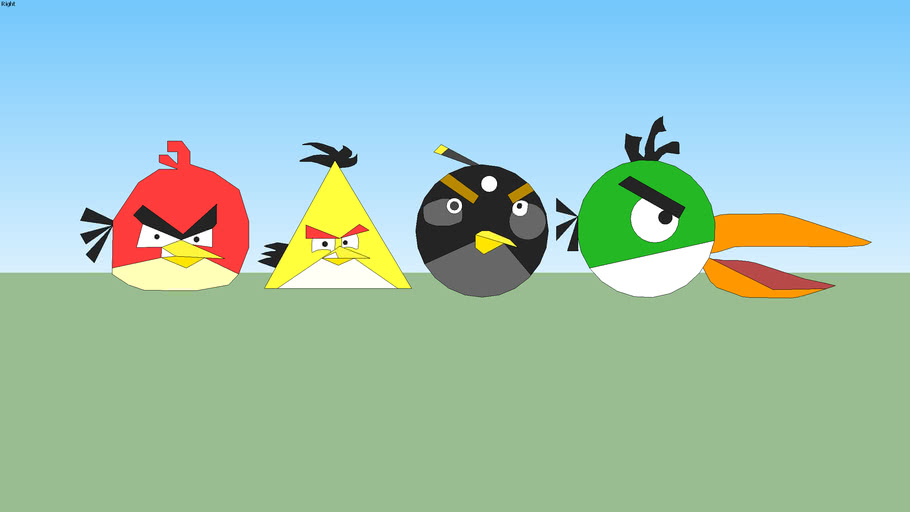 ANGRY BIRDS 2D PACK!!! | 3D Warehouse