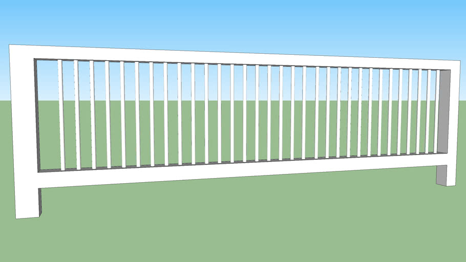 12 foot railing section | 3D Warehouse