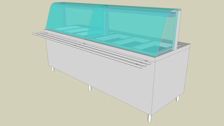Curved Glass Buffet Table | 3D Warehouse