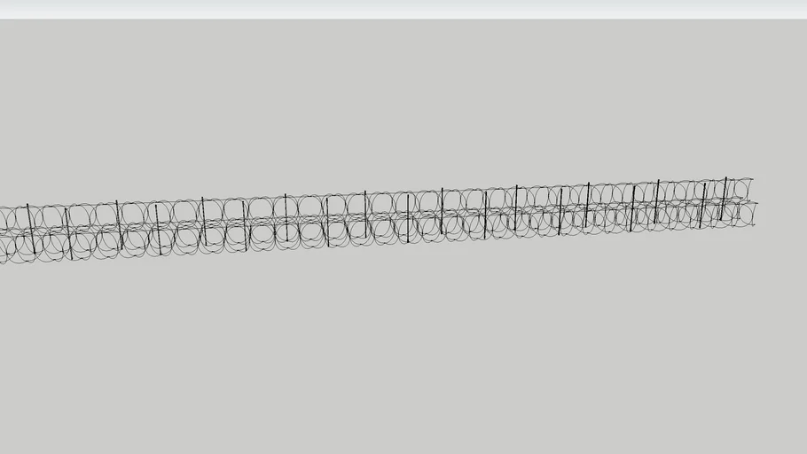 Triple Strand Concentina Wire | 3D Warehouse