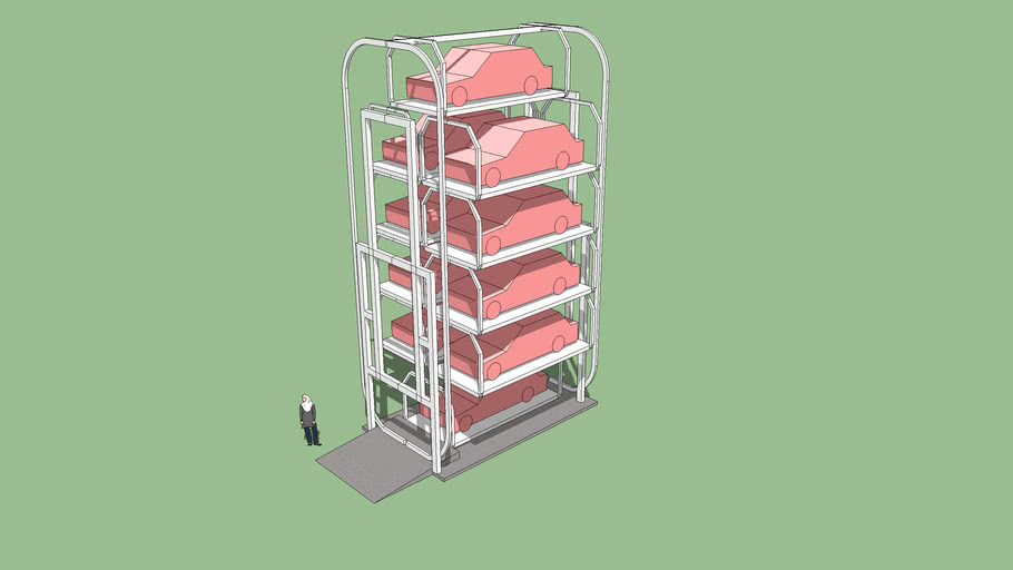 Automated Rotary Parking System | 3D Warehouse