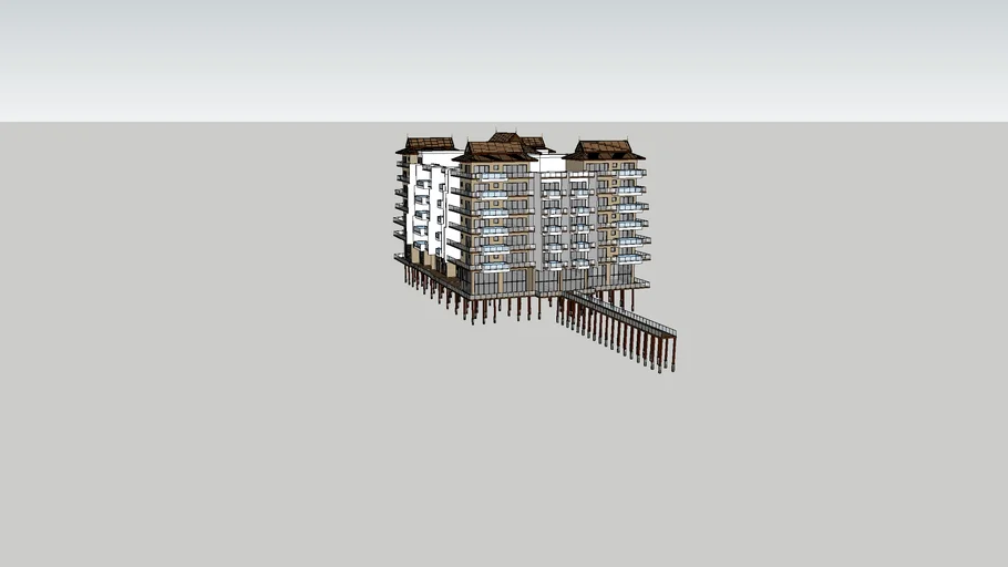 Lagoona Multi storey Biulding option 1 | 3D Warehouse