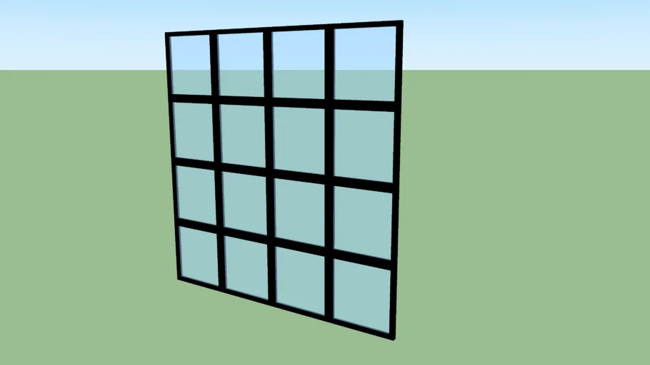 Glass panel (Grid pattern) | 3D Warehouse