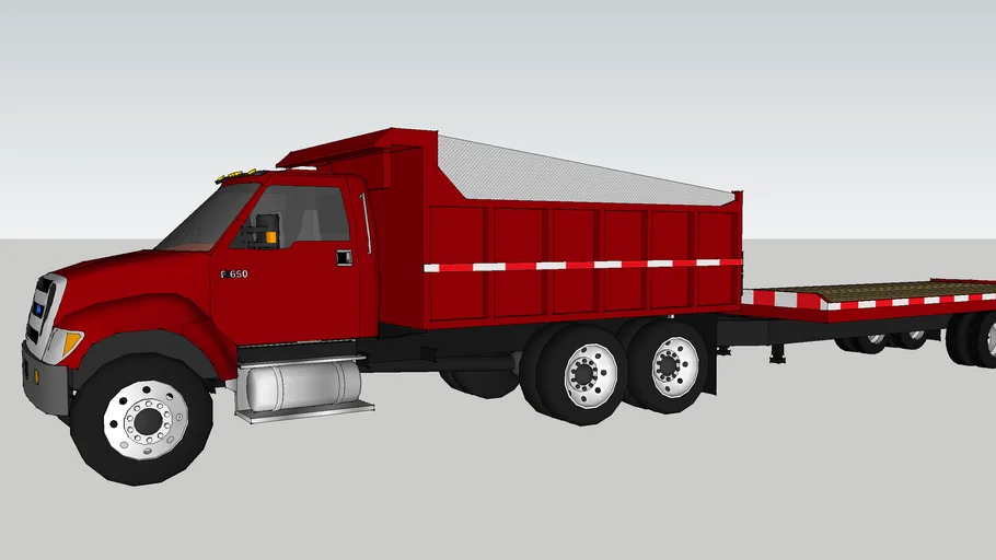 Ford F650 Dump with Tag trailer | 3D Warehouse