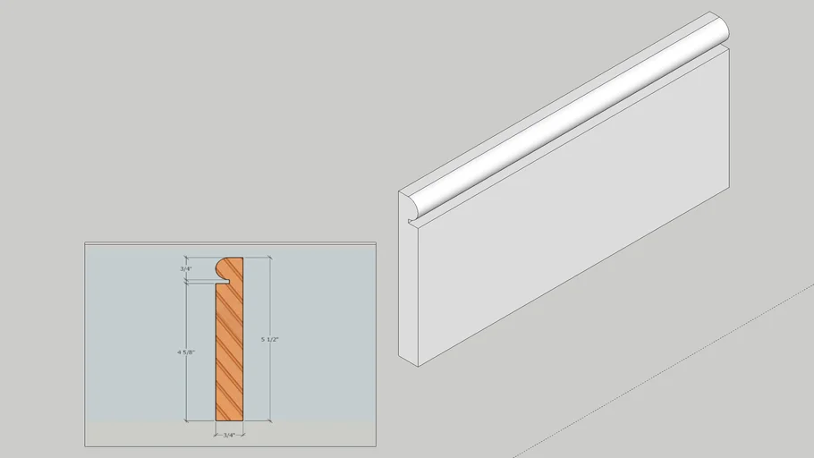 6-inch Baseboard | 3D Warehouse