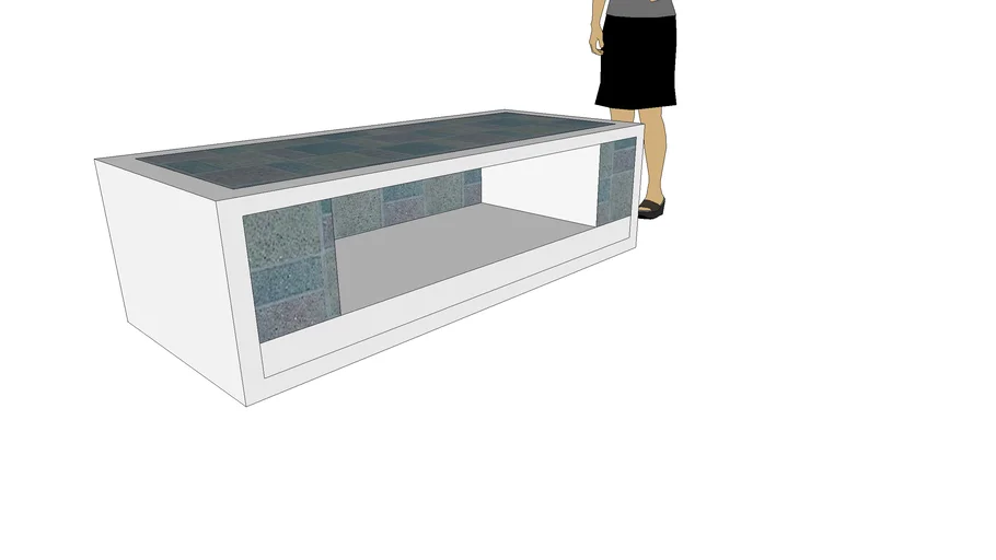 coloused brick affect TV stand | 3D Warehouse