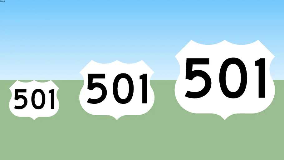 U.S. 501 Sign | 3D Warehouse