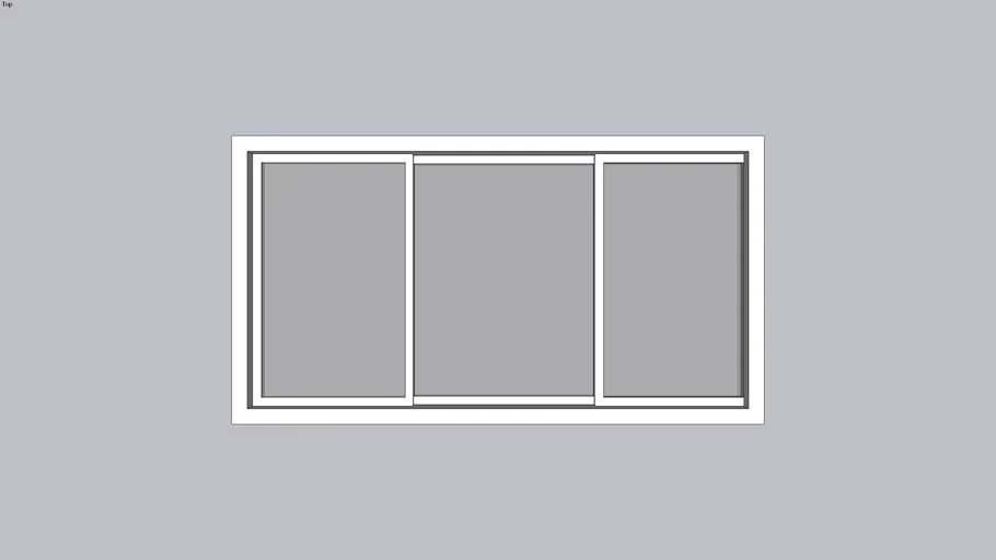 Window 3 panes 2 sliding | 3D Warehouse