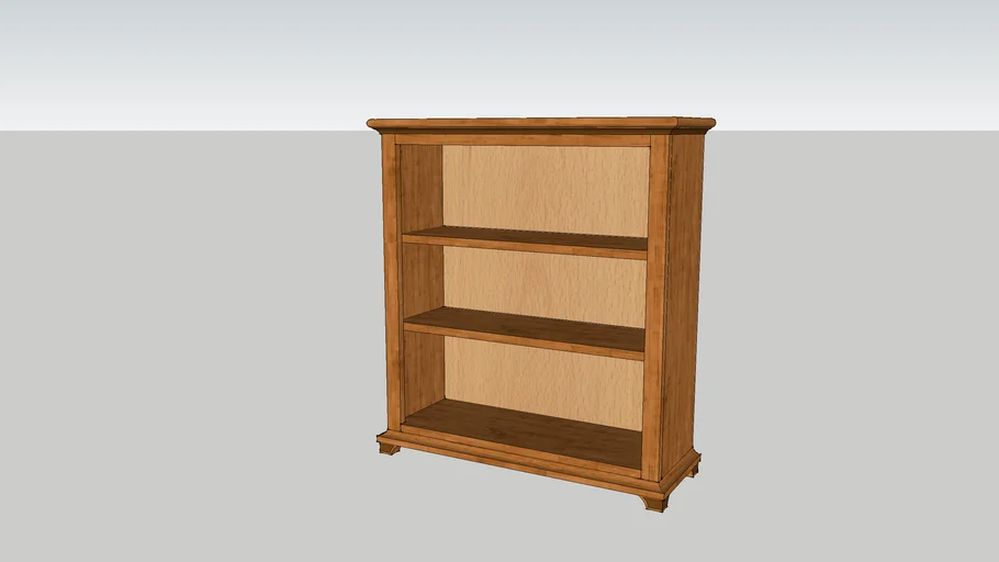 Small three shelf bookcase | 3D Warehouse