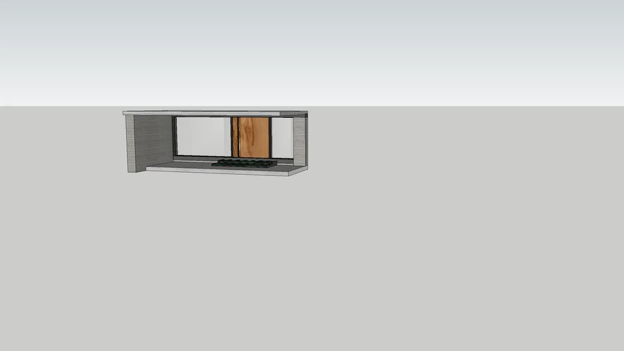 Front porch entrance with dynamic pivot door | 3D Warehouse