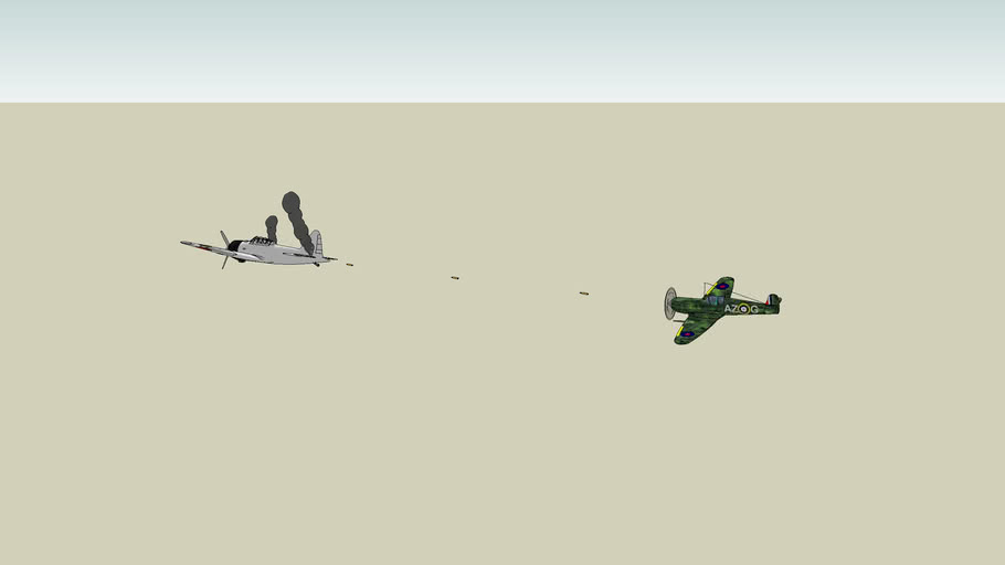 Spitfire vs. Japanese A6M3 Zero | 3D Warehouse