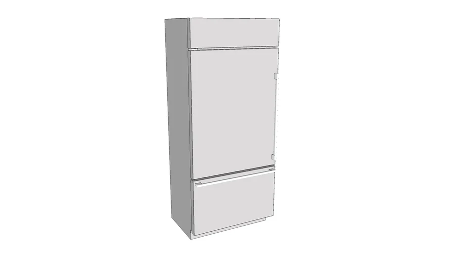 36' Built-In Bottom-Freezer Refrigerator | 3D Warehouse