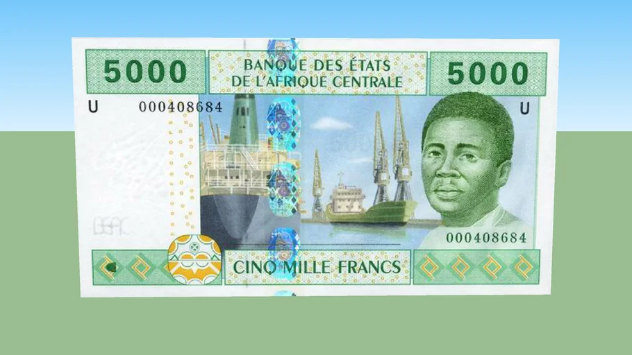 Five thousand francs - 5000 CFA | 3D Warehouse