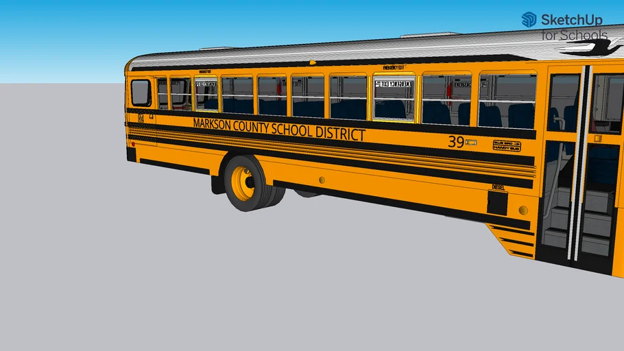 2004 Bluebird International 3800 Bus 39 | 3D Warehouse