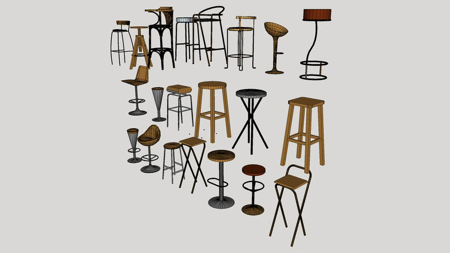 Various stool | 3D Warehouse