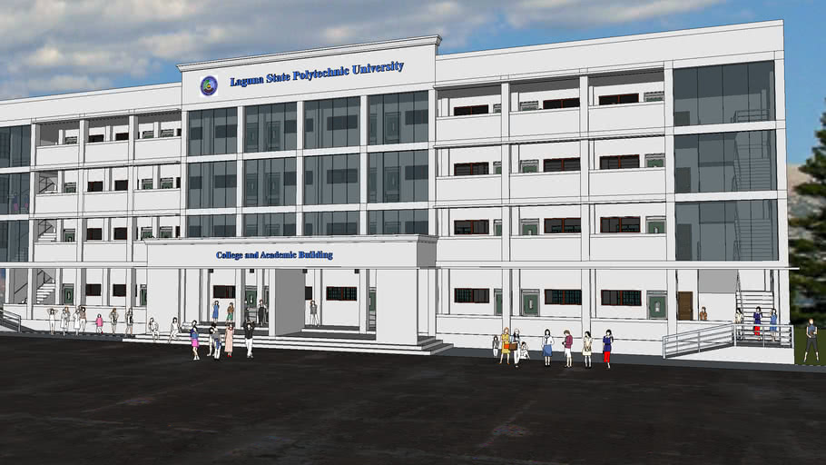 four storey school building | 3D Warehouse