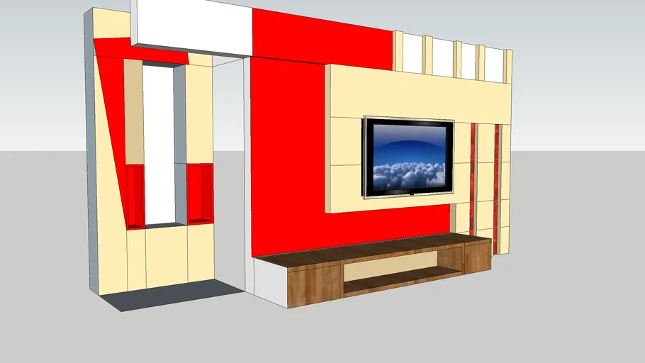 LCD wall unit | 3D Warehouse