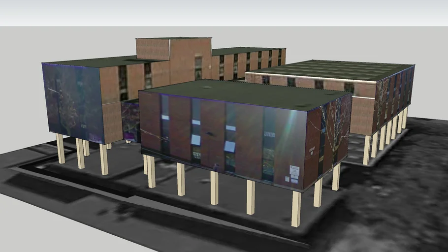 Crewe Library, Civic Centre, Crewe | 3D Warehouse