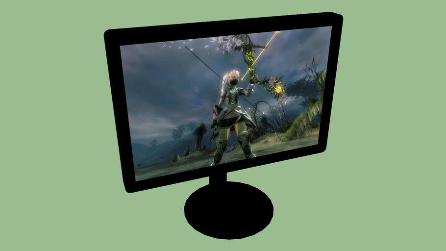 écran pc noir | 3D Warehouse