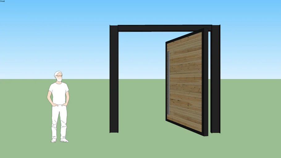 wood door whit IPR | 3D Warehouse